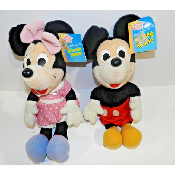 Disney | Toys | Vintage Hasbro Softies Walt Disney Mickey Minnie Mouse ...